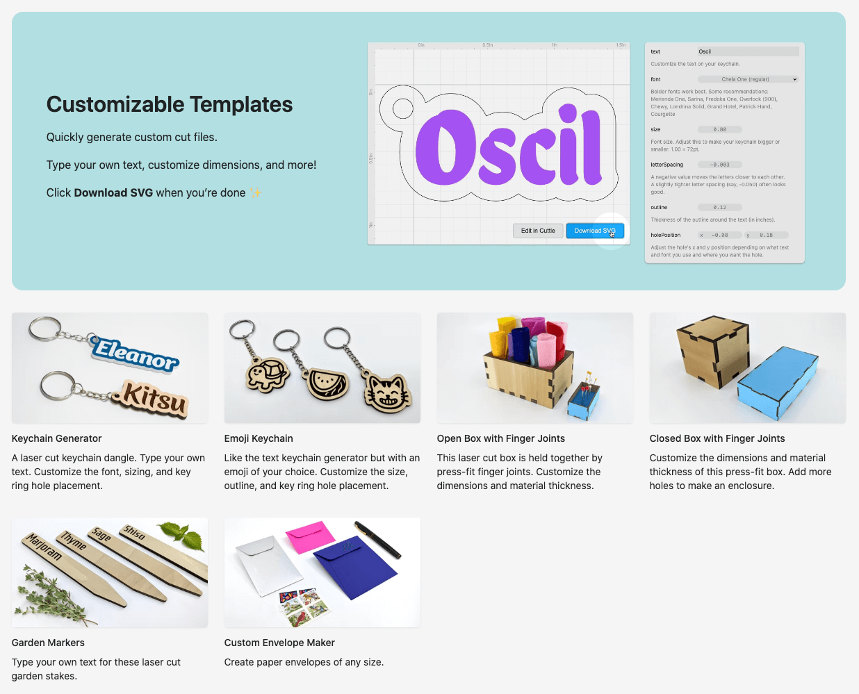 Cuttle: Generate Personalized SVG Cut Files in seconds